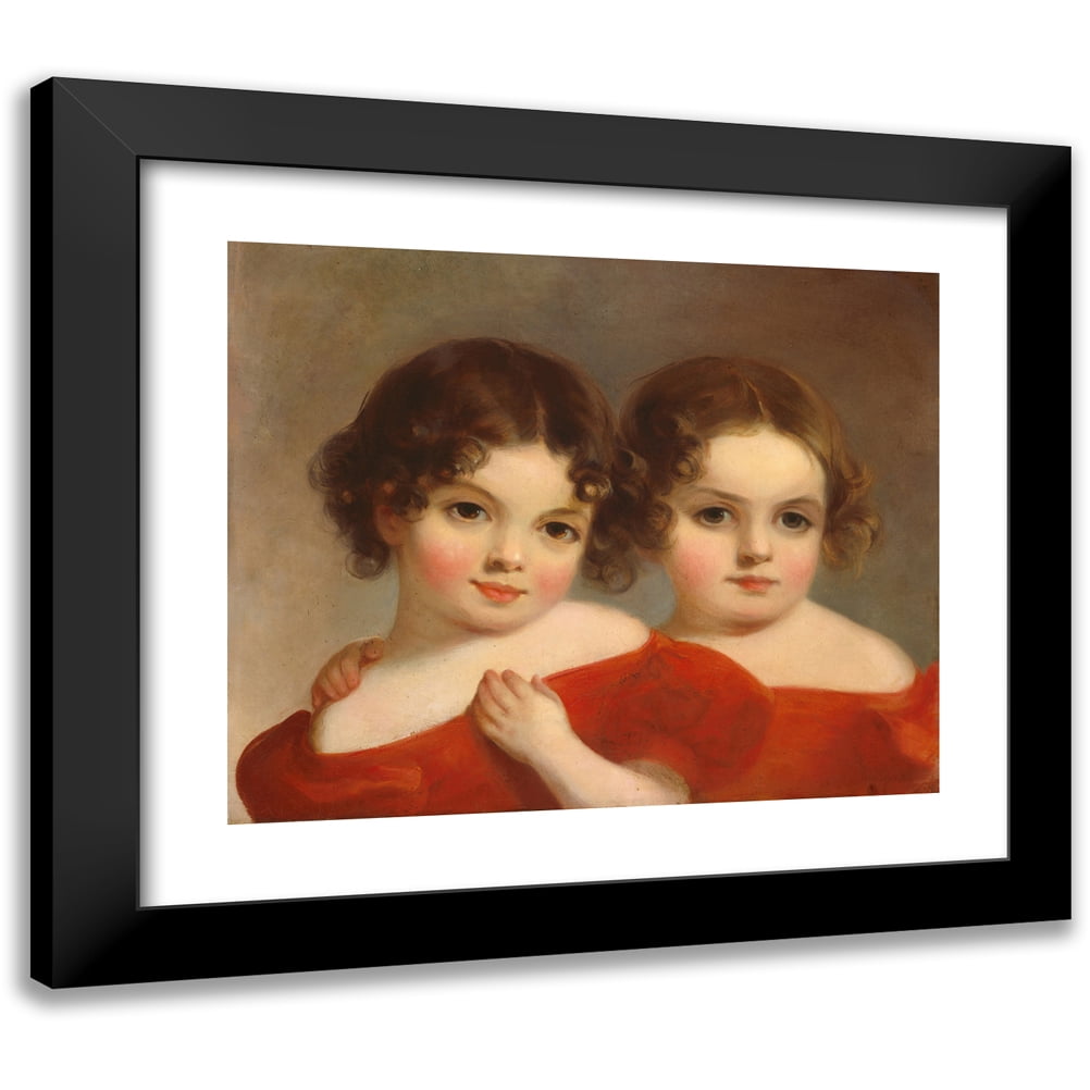 Thomas Sully 18x15 Black Modern Framed Museum Art Print Titled - The Leland Sisters (C. 1830 ...