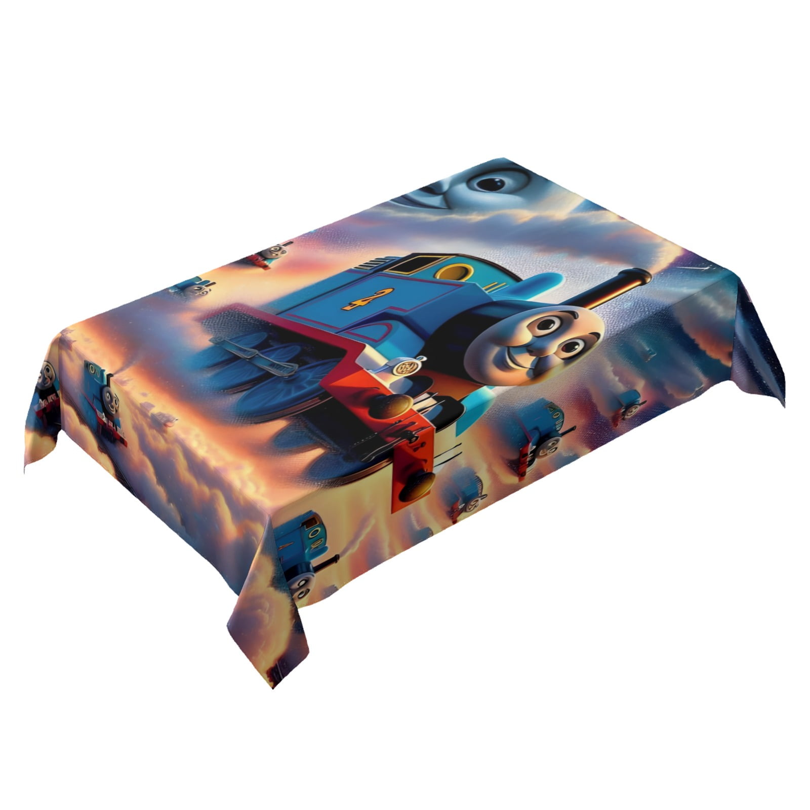 Thomas the Tank Engine & Friends square tablecloth has an iconic print ...