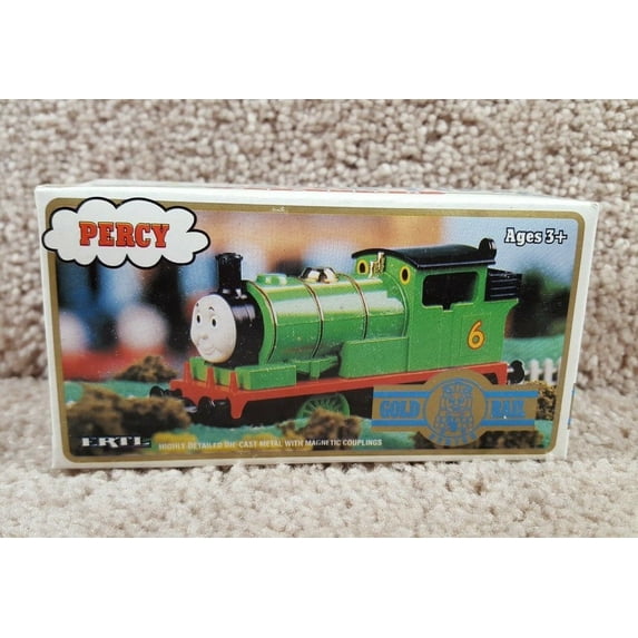 Thomas Tank Engine Train Shining Time Station Gold Rail Percy #6 Ertl ...