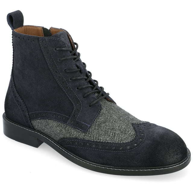 Thomas & Vine Mens Jarett Tru Comfort Foam Lace-up Wingtip Ankle Boot ...