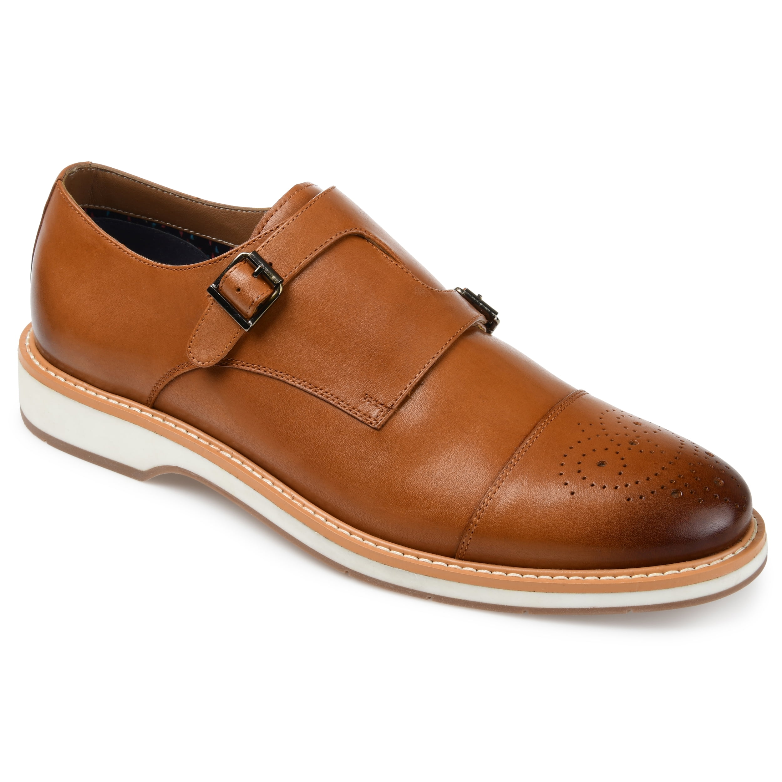 Thomas & Vine Mens Ransom Monk Strap Cap Toe Dress Shoe - Walmart.com