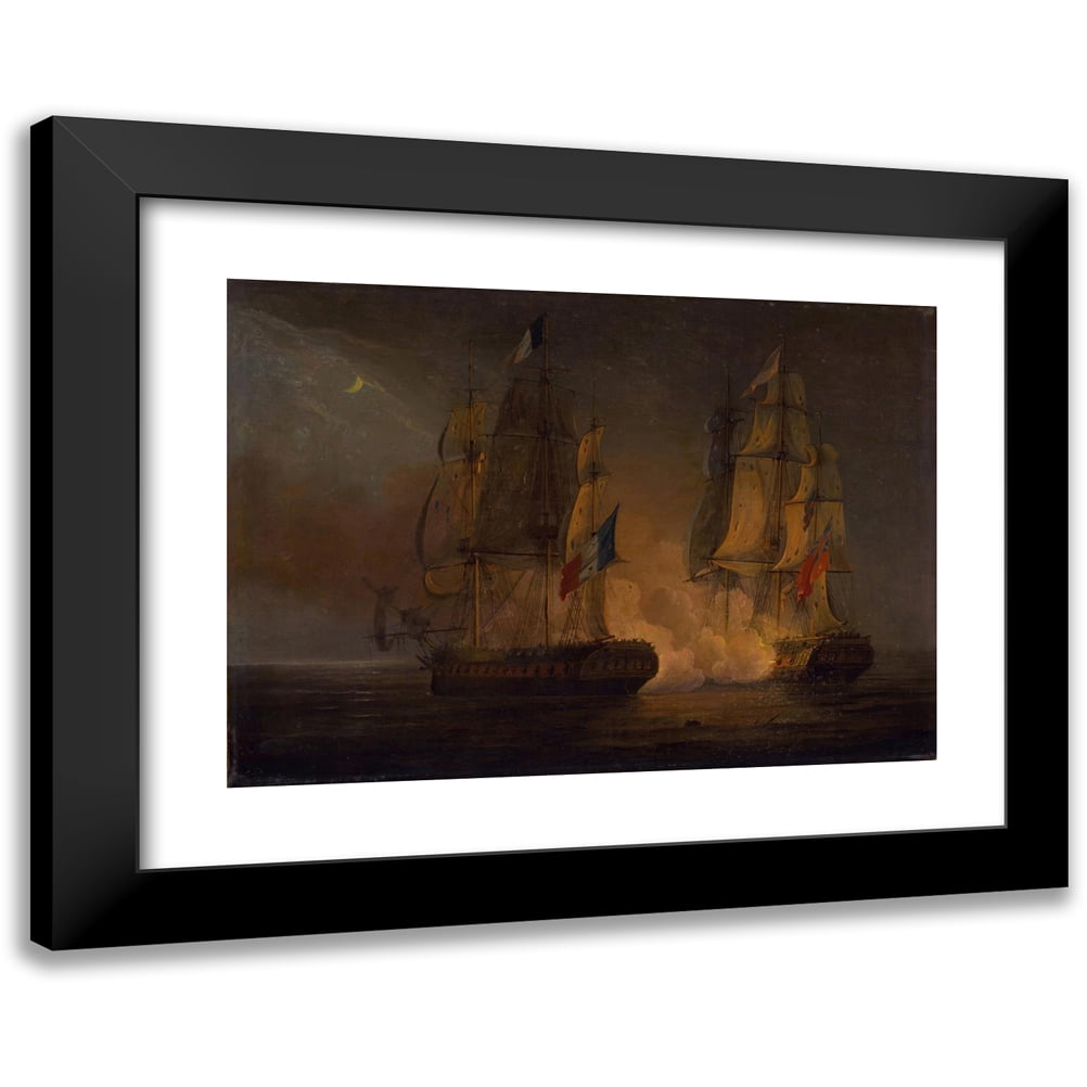 Thomas Whitcombe 18x14 Black Modern Framed Museum Art Print Titled ...
