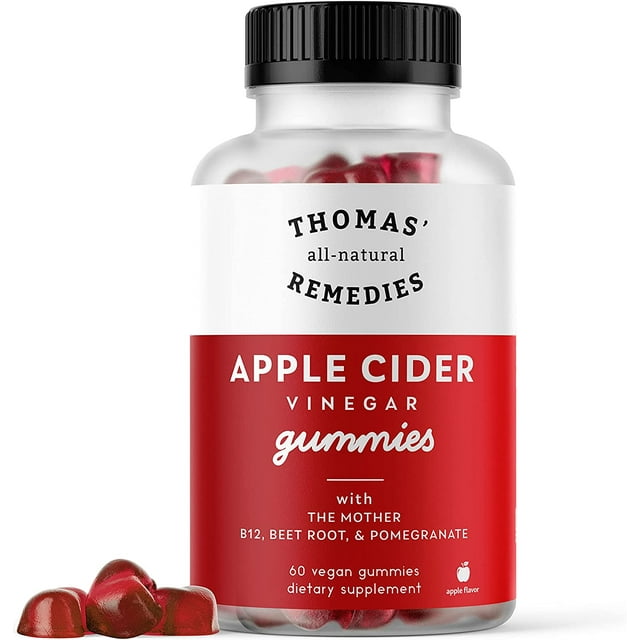 Thomas' all-natural Remedies Apple Cider Vinegar Gummy Vitamins - 60ct ...