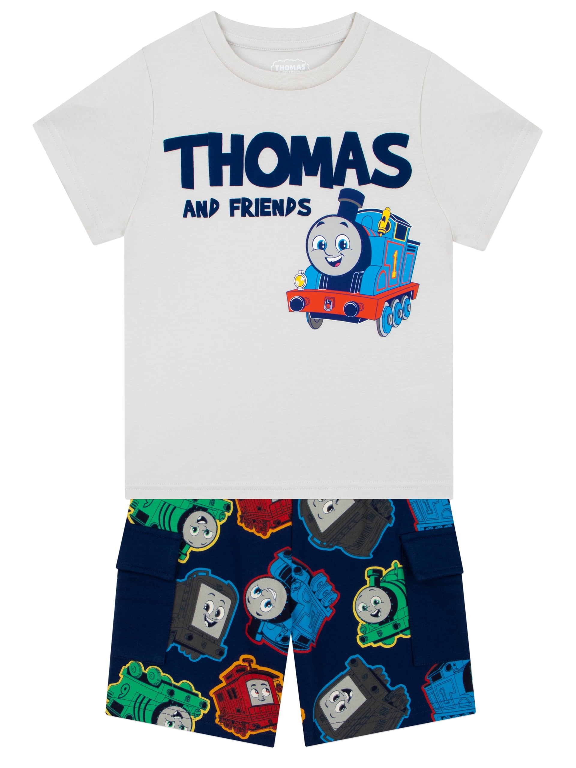 Thomas and Friends T-Shirt And Shorts Set Gray Sizes 2T-8 - Walmart.com
