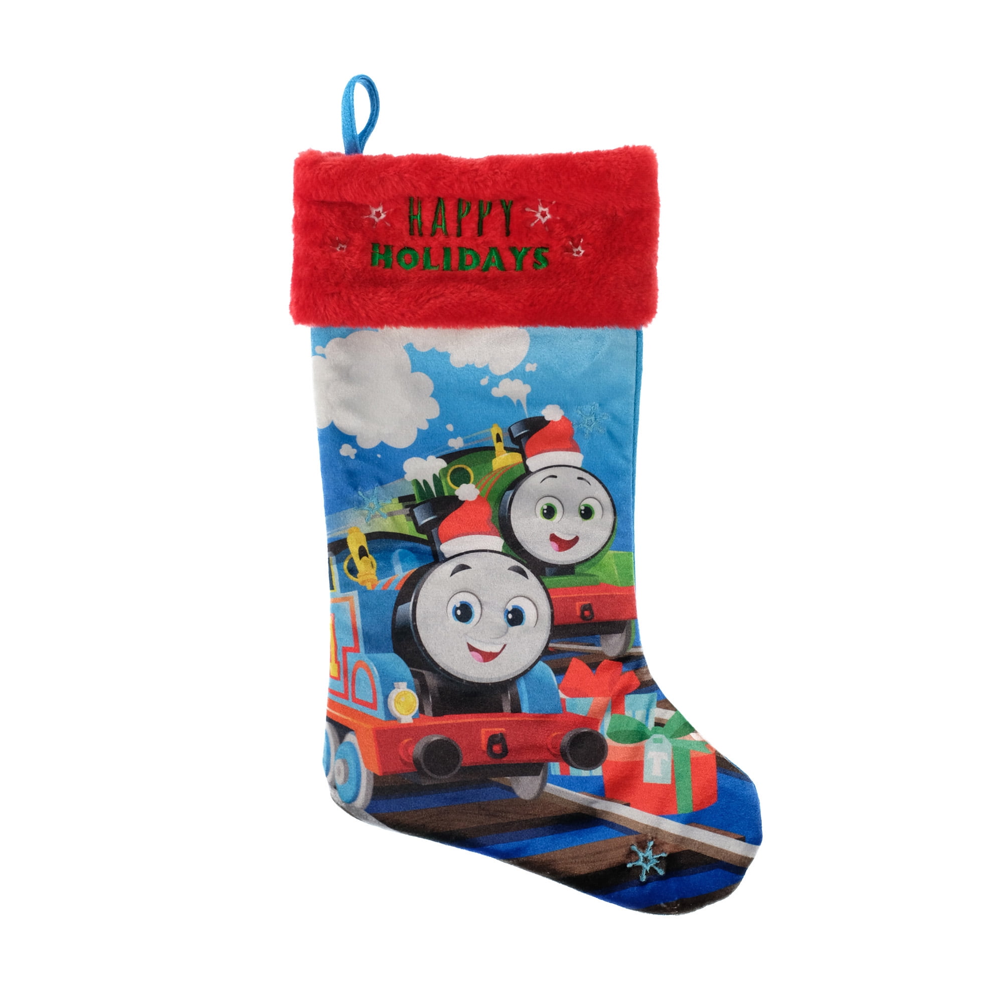Thomas and Friends, Thomas the Tank 20 inch Velour Christmas Stocking ...