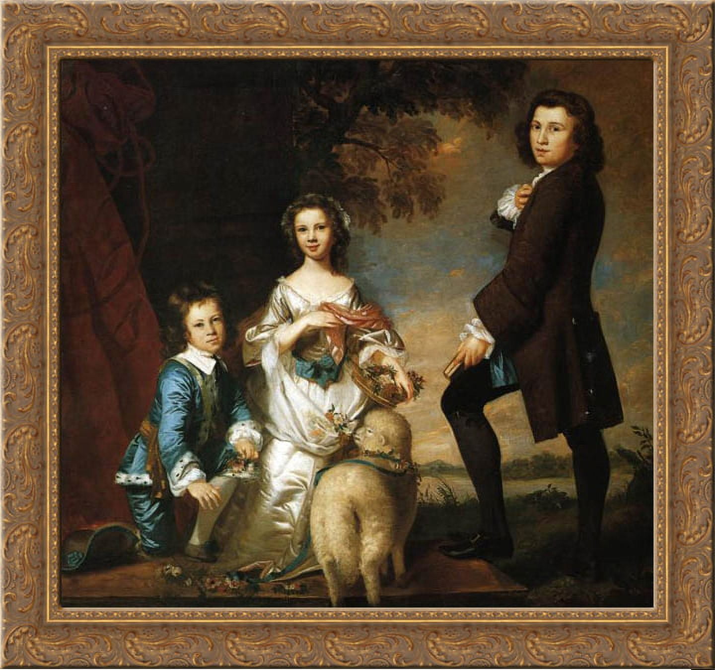 Thomas and Martha Neate, with Tutor 20x20 Gold Ornate Wood Framed ...