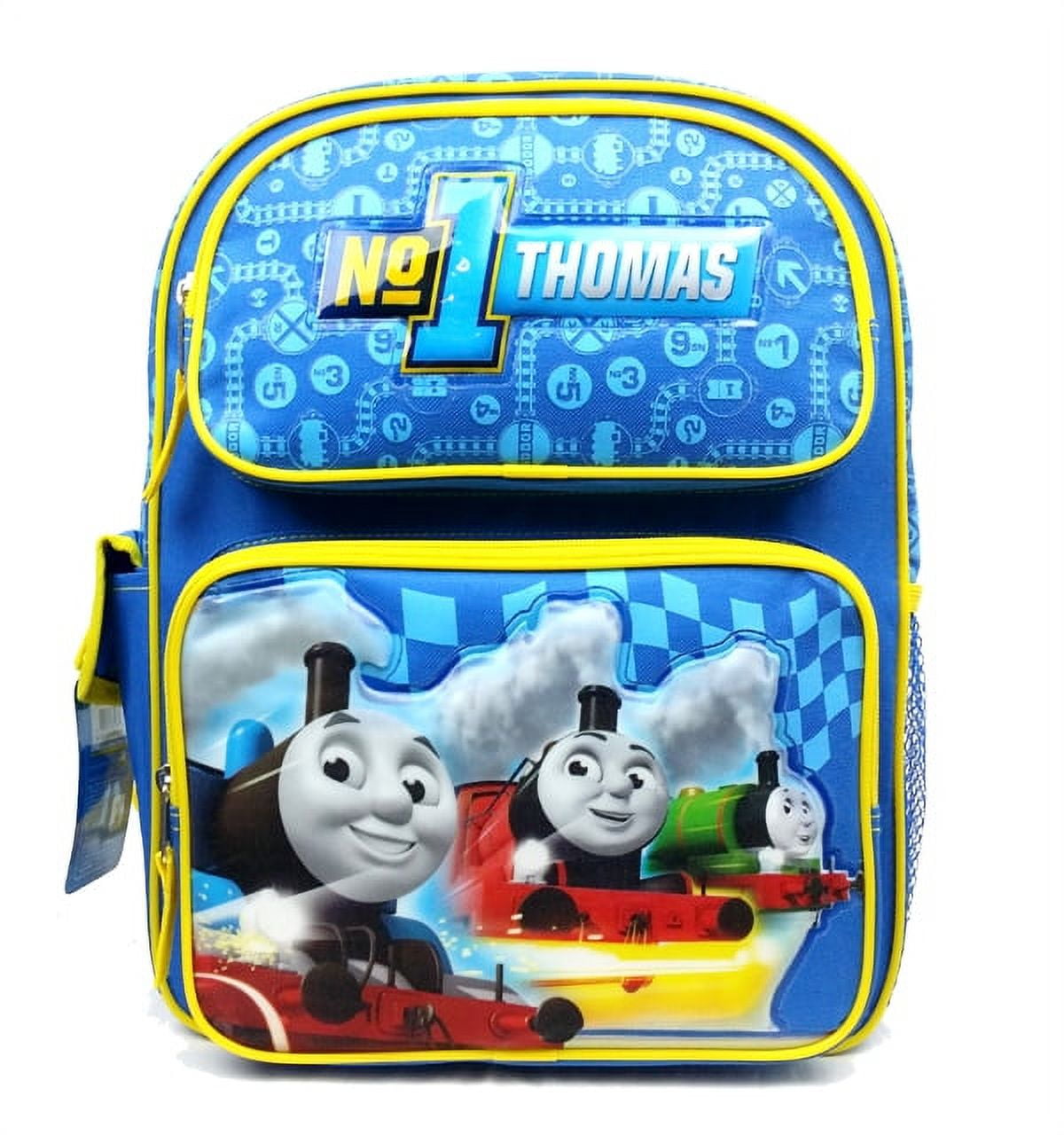 "Thomas the Tank Engine Medium Backpack - No.1 Blue Team Toddler's Bookbag 14"" School Bag 85108 ...