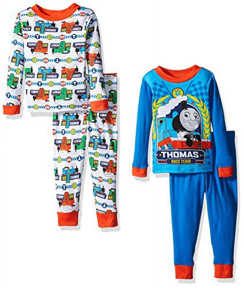 Thomas the Train Toddler Boys' Icon 4-Piece Pajama Set, Blue, 3T ...