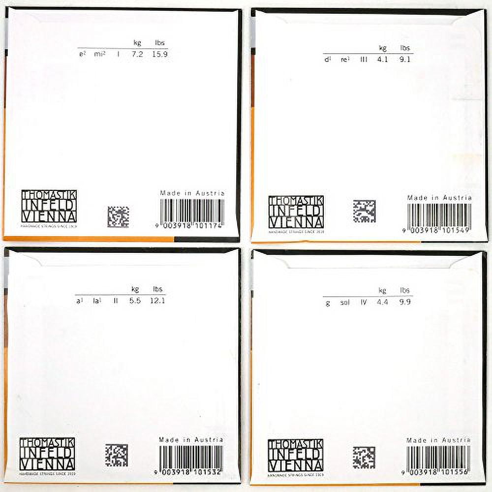 Thomastik-Infeld 135MS Dominant 4/4 Violin String Set with Wound Loop E ...