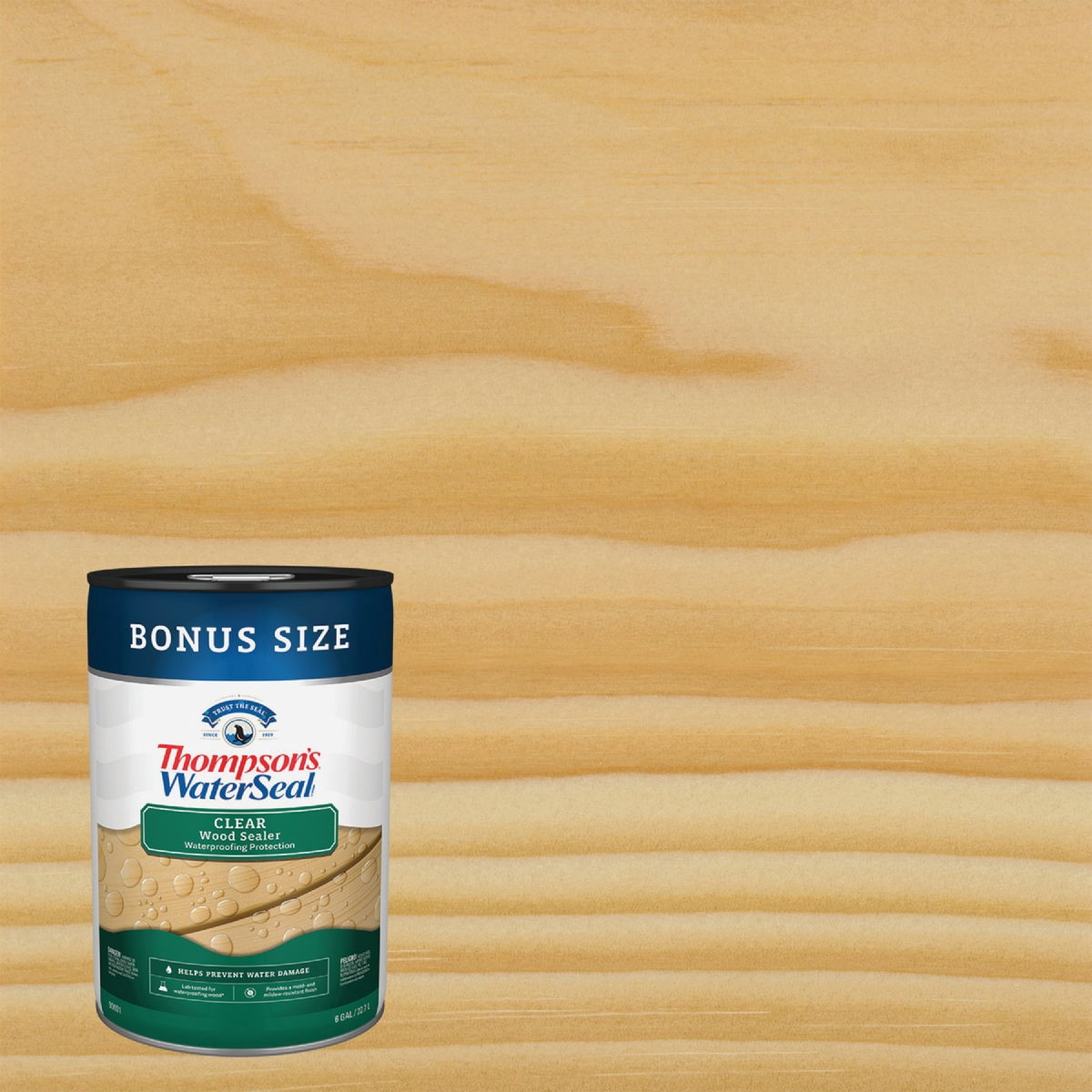 Thompson 1094192 6 Gallon Weather Waterproof Clear Wood Sealer, Outdoor ...