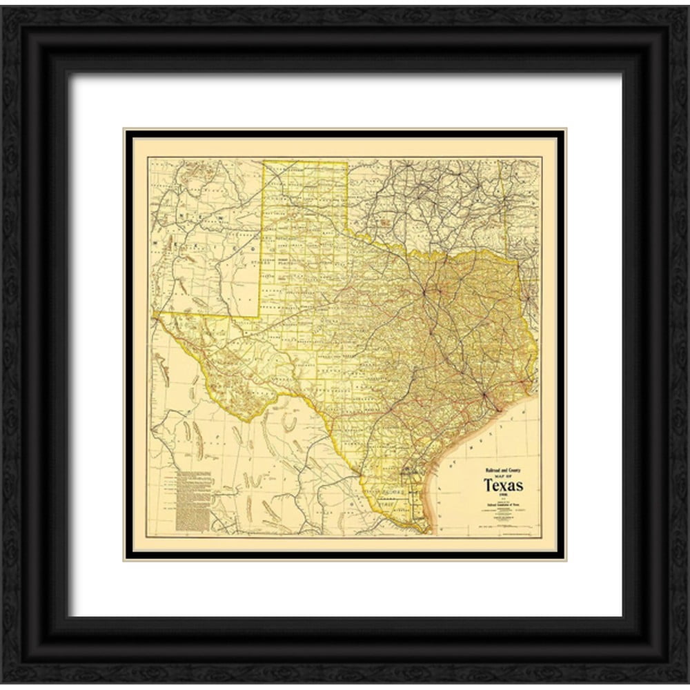 Thompson 12x12 Black Ornate Wood Framed with Double Matting Museum Art ...