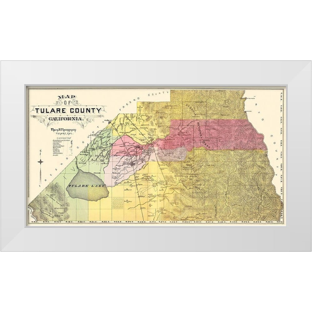 Thompson 14x9 White Modern Wood Framed Museum Art Print Titled - Tulare ...