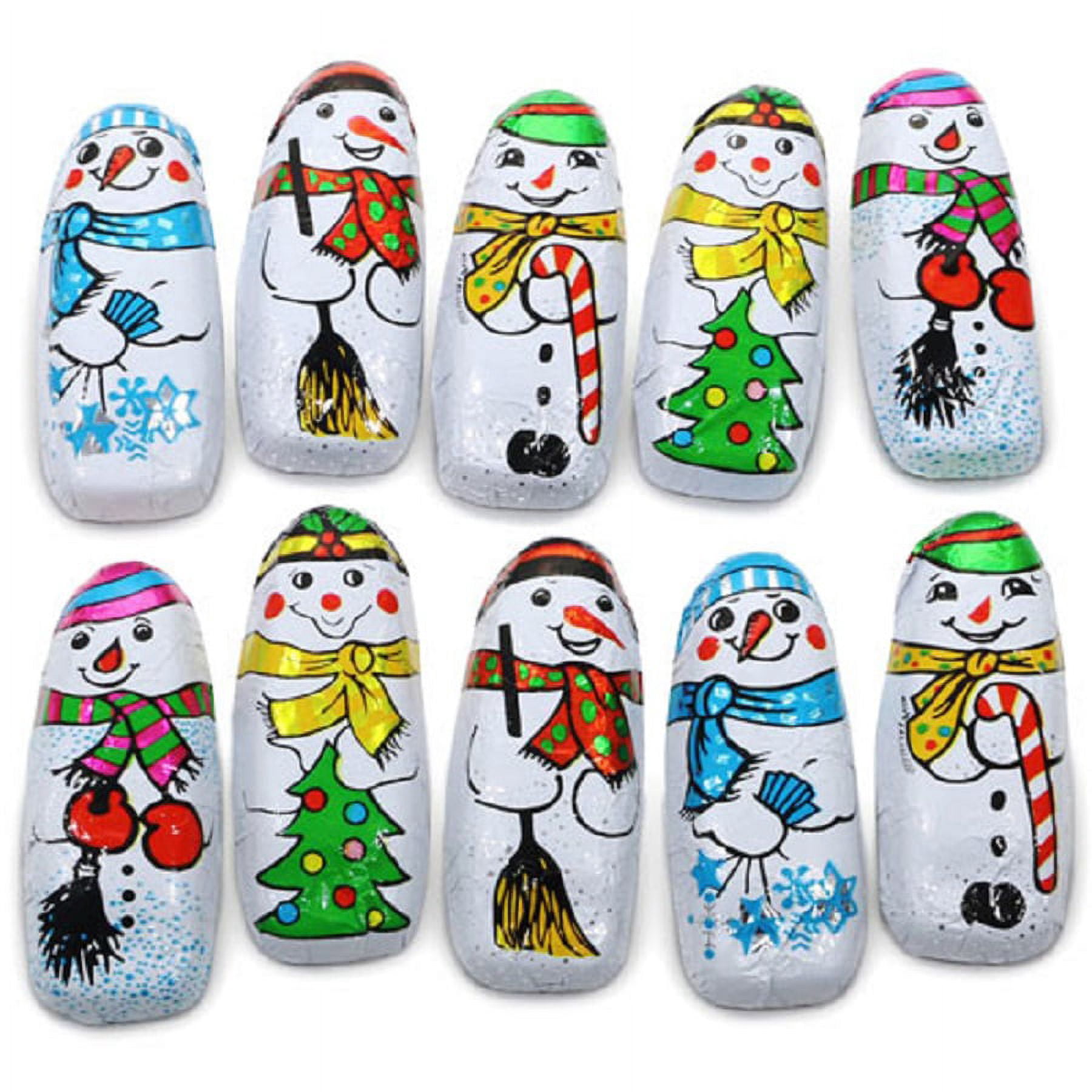 Thompson Chocolate Solid Milk Chocolate Mini Snowmen, 1 Lb Bag, 60 Pcs ...
