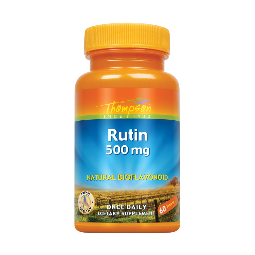 Thompson - Rutin 500mg Natural Bioflavonoid Supplement - 60 Tablets ...