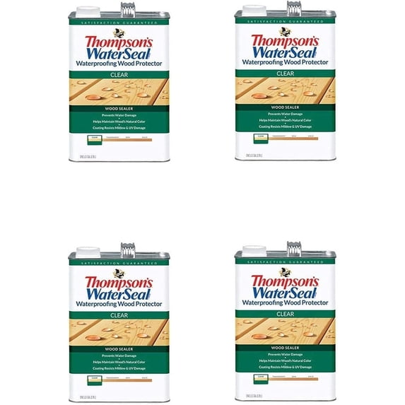Thompson's Waterseal VOC Clear Wood Protector, Waterproof Sealant, 1.25 ...