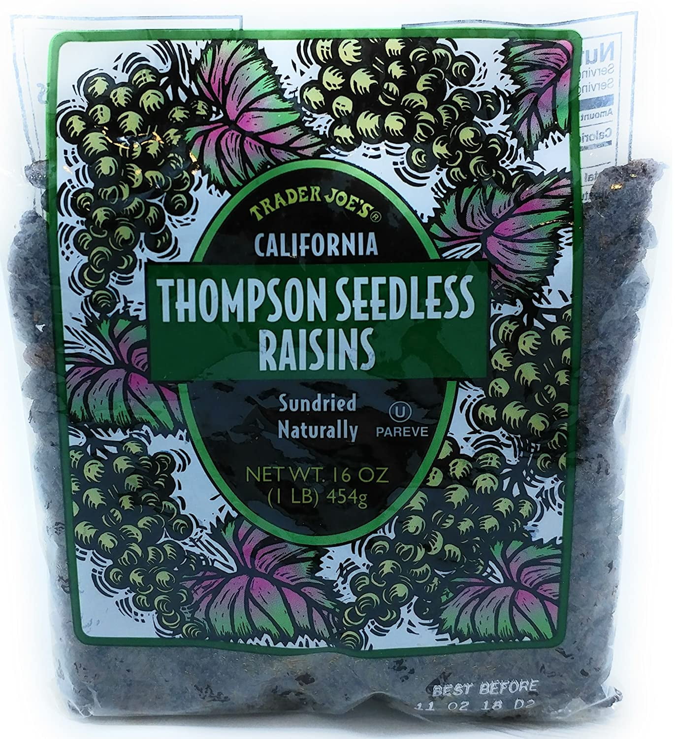 Thompson Seedless Raisins Sundried Naturally 16 OZ (1 LB) 454 g ...