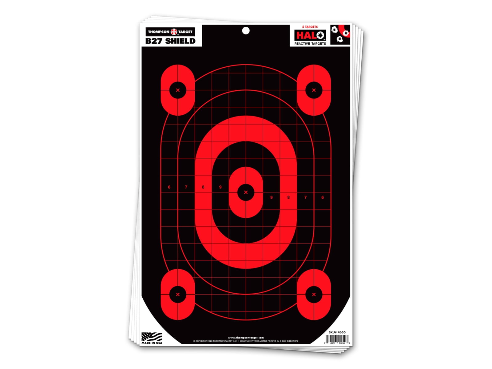 Thompson Target HALO B27-SHIELD Defensive Training Reactive Splatter ...