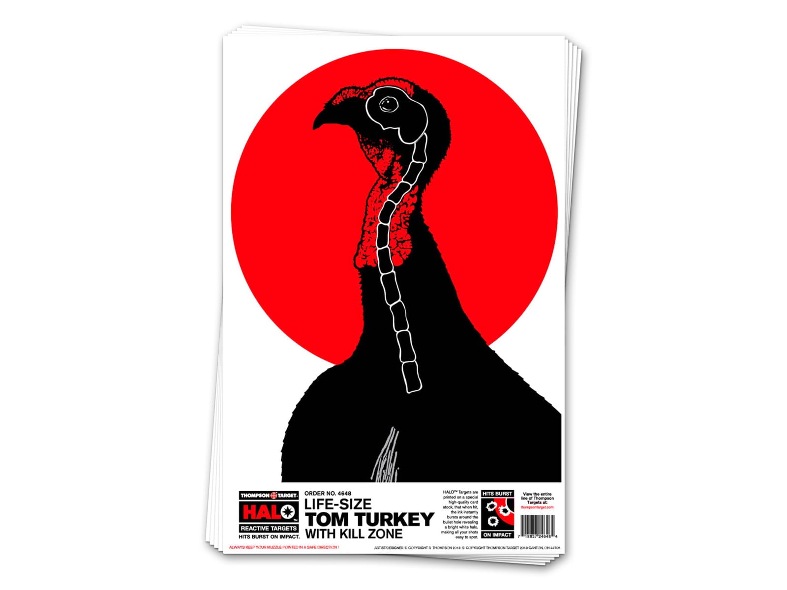 Thompson Target HALO Life-Size Turkey Reactive Splatter Targets 12.5x19 ...