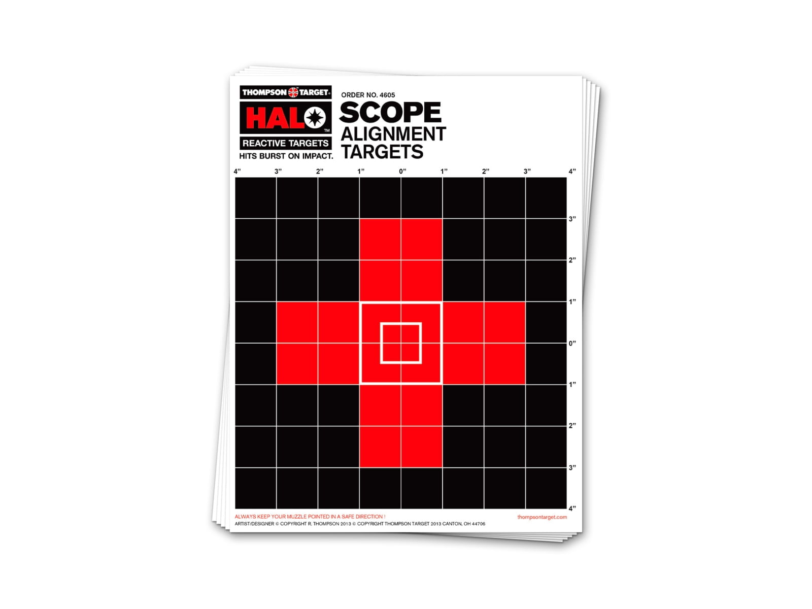 Thompson Target HALO Scope Sight-In Reactive Splatter Targets 8.5x11 ...