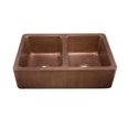 Thompson Traders Kda-3322Ah Quiroga 33" Farmhouse Double Basin Copper ...