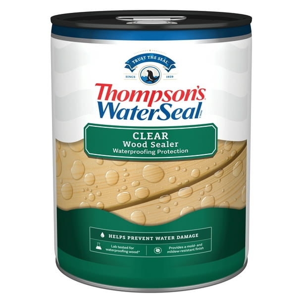 Thompson's WaterSeal Clear Wood Sealer, Clear, 5 Gallon - Walmart.com