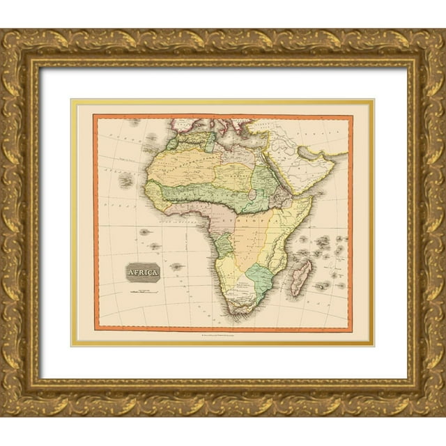 Thomson 14x12 Gold Ornate Wood Framed with Double Matting Museum Art ...