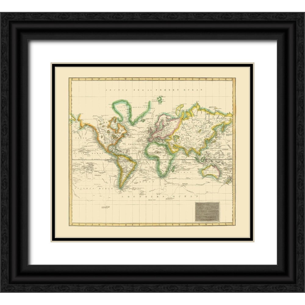 Thomson 22x20 Black Ornate Wood Framed with Double Matting Museum Art ...