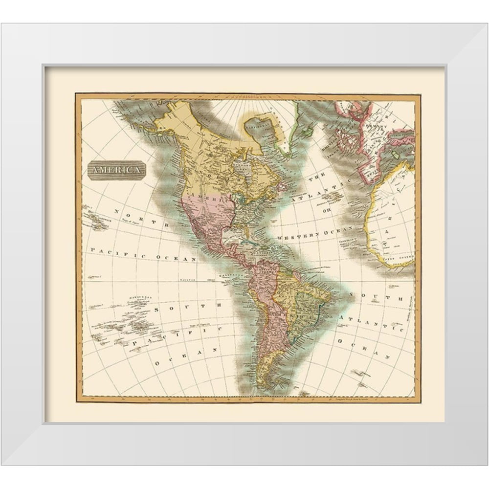 Thomson 29x26 White Modern Wood Framed Museum Art Print Titled - North ...