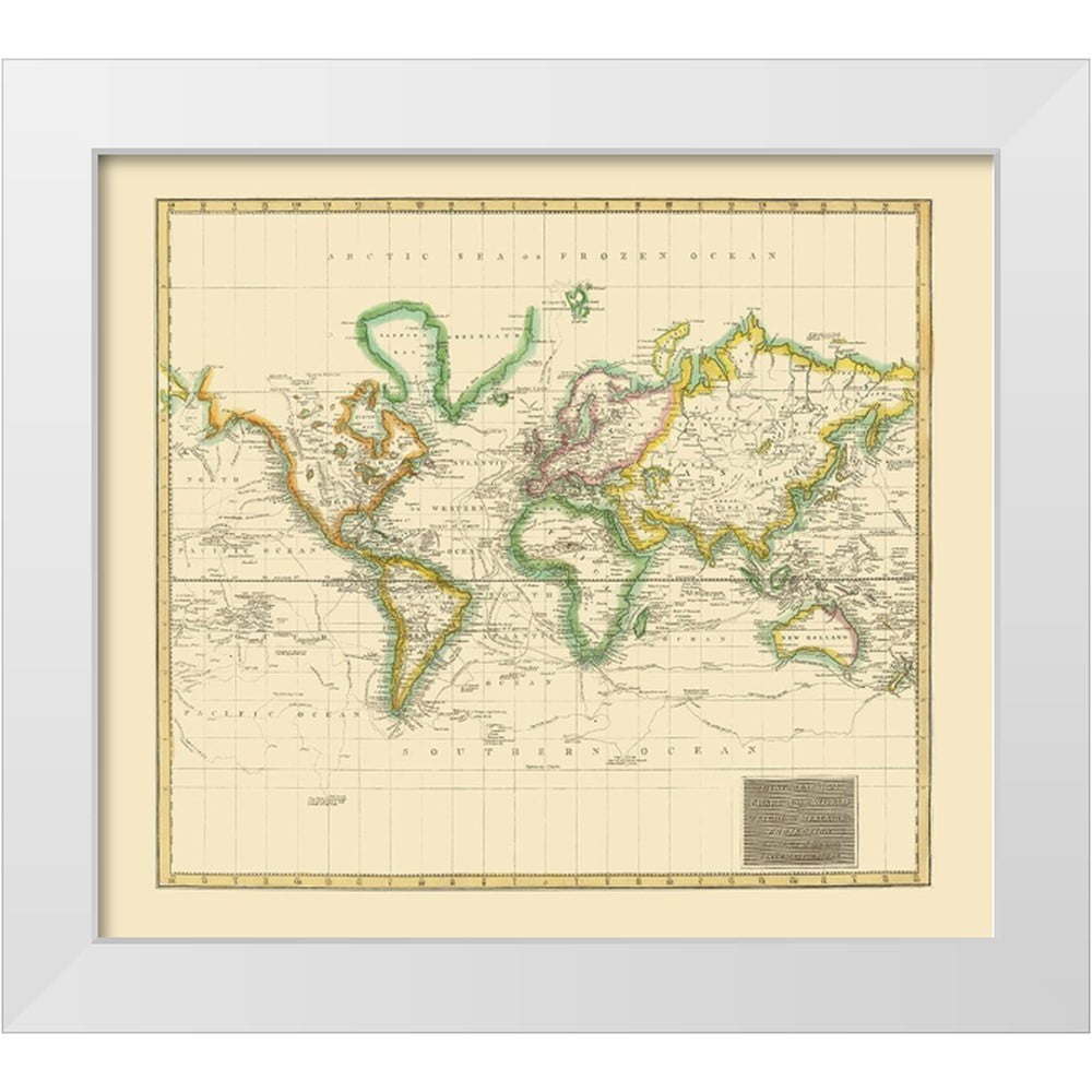 Thomson 29x26 White Modern Wood Framed Museum Art Print Titled - World ...