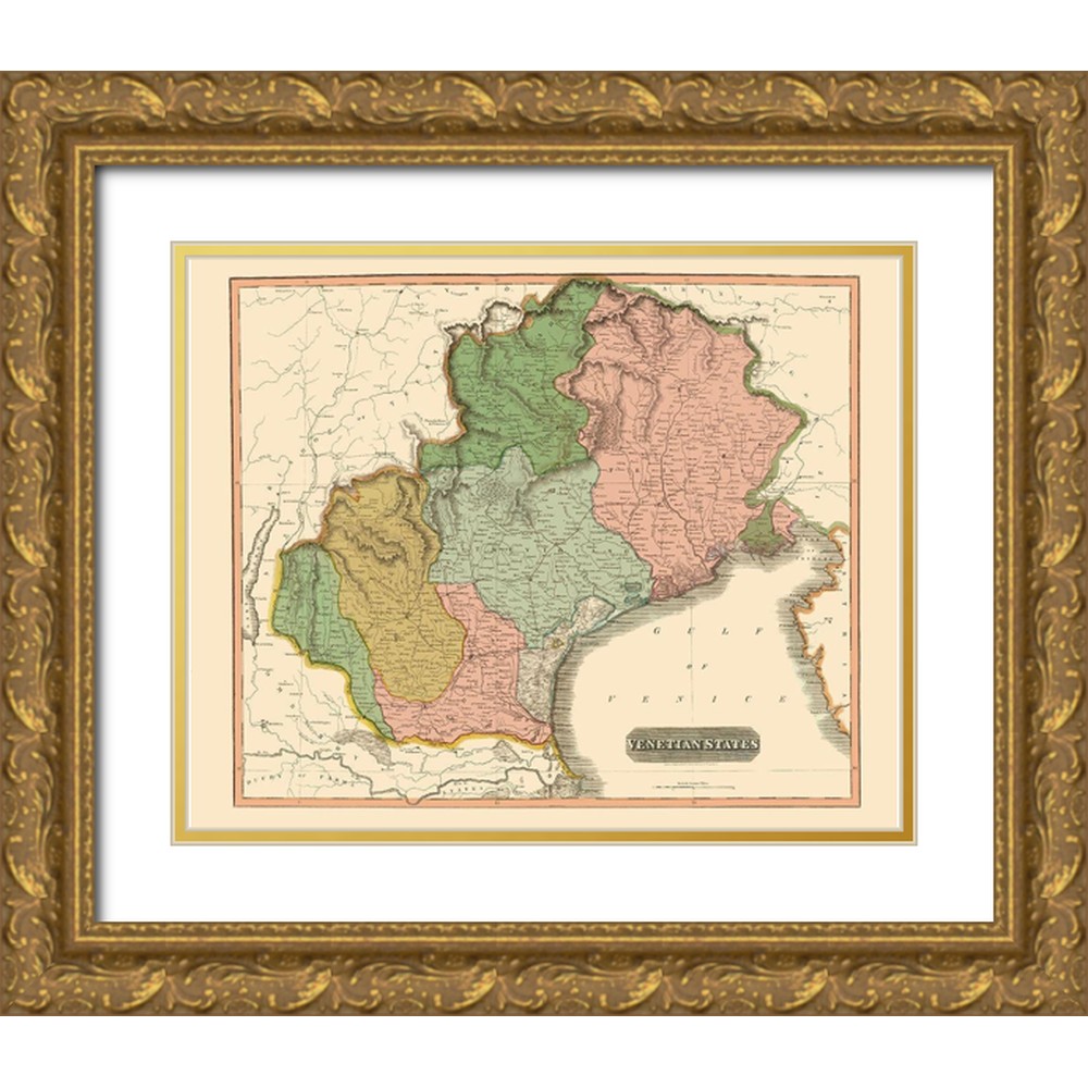 Thomson 31x26 Gold Ornate Wood Framed with Double Matting Museum Art ...