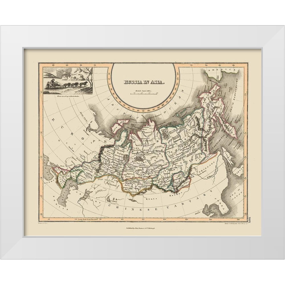Thomson 32x26 White Modern Wood Framed Museum Art Print Titled - Asia ...