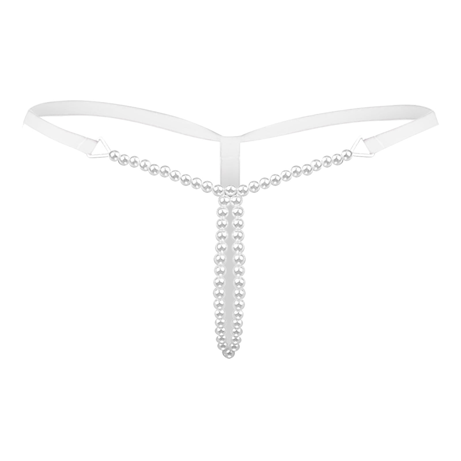 Summer Savings Clearance Thongs for Women Sexy Pearl G String And Solid ...