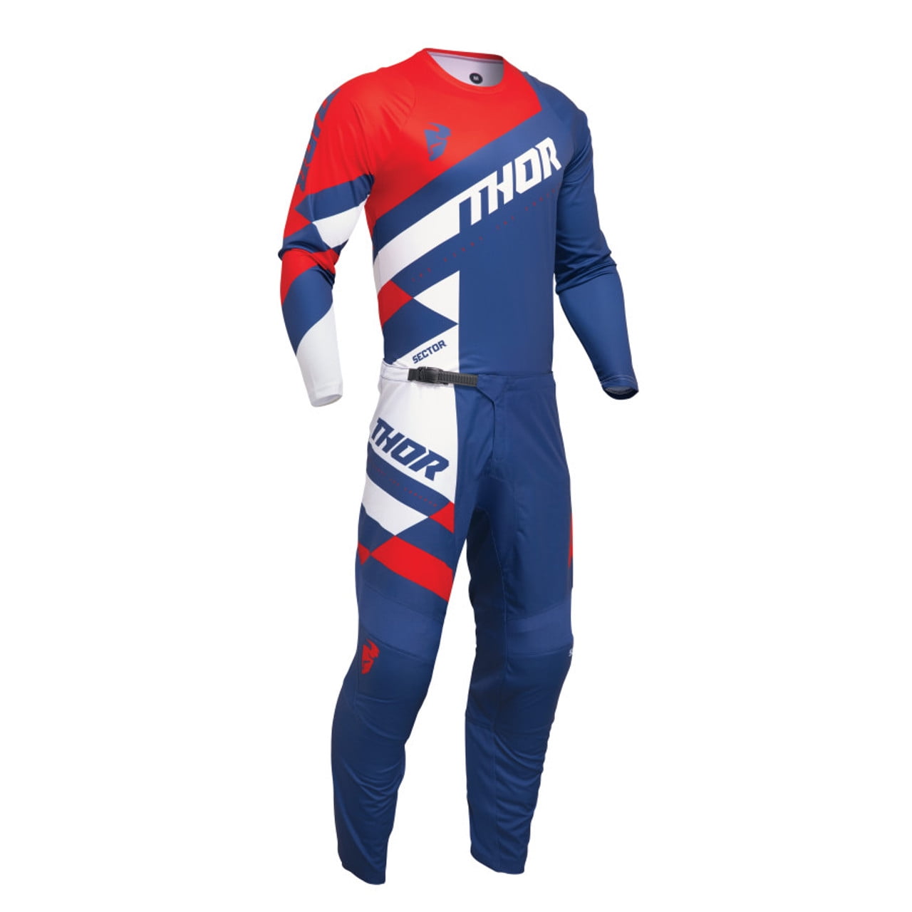 Thor Youth Sector Checker Motocross Jersey Pant Combo Navy/Red, X-Large ...