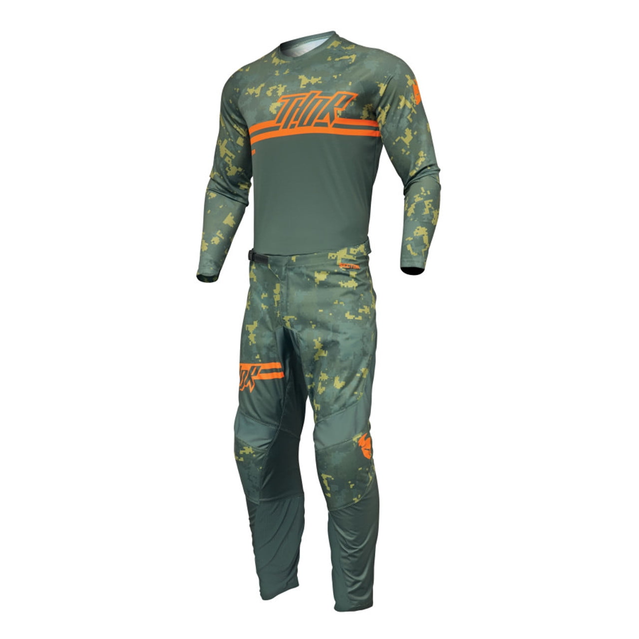 Thor 2024 Youth Sector Digi Motocross Offroad Jersey Pant Combo Forest ...