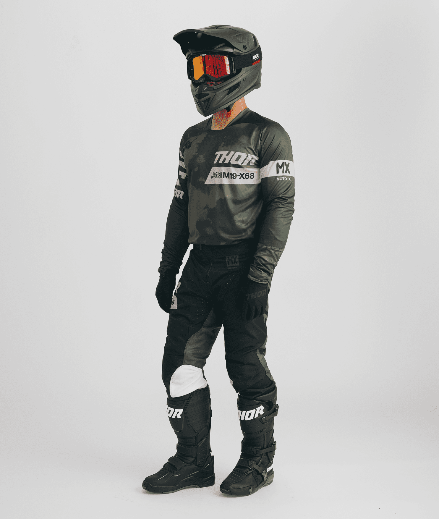 Thor 2026 Launchmode Bleach Black/Camo Motocross Offroad Jersey Pant ...