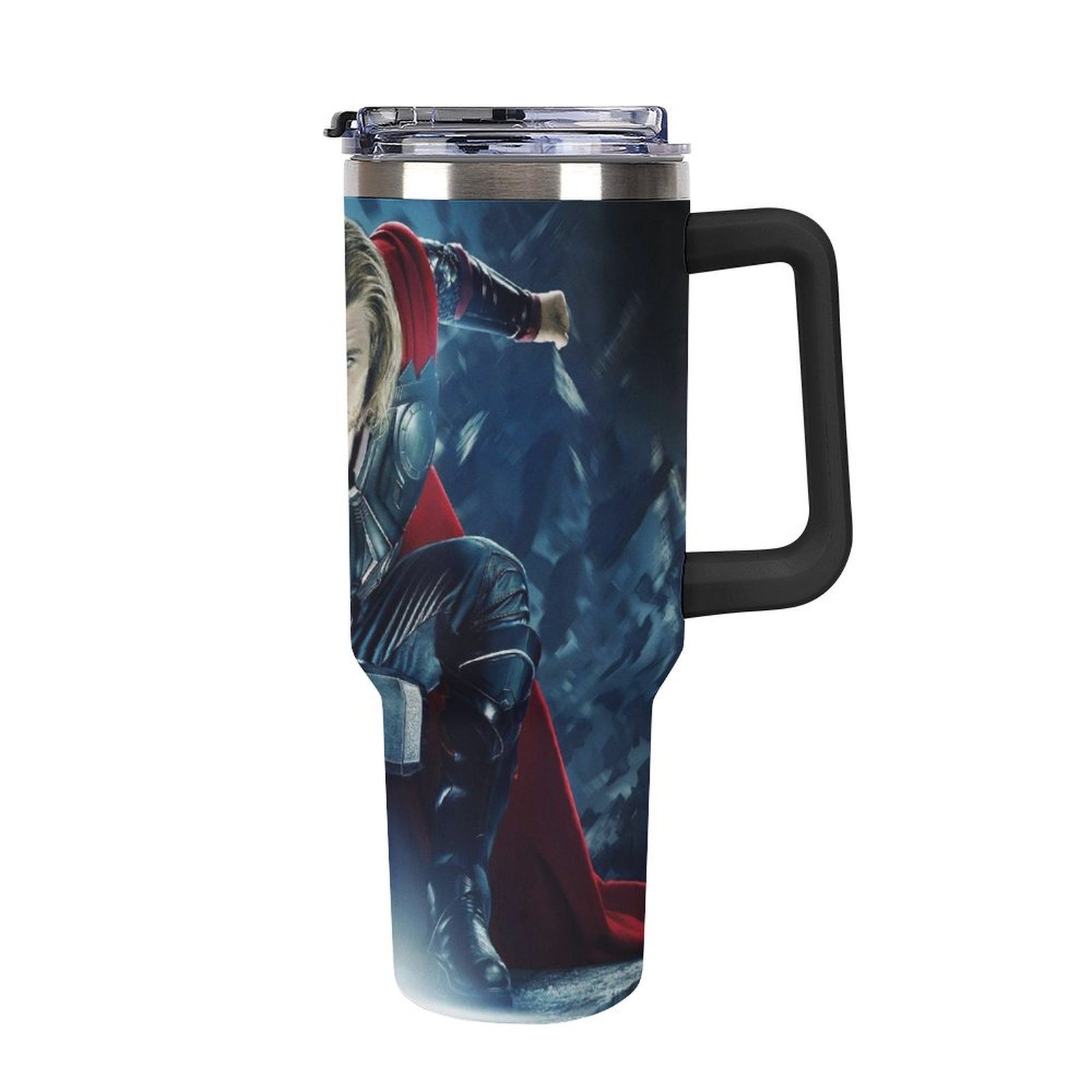Thor 40 Oz Tumbler with Handle And Straw, Stainless Steel Double Wall ...