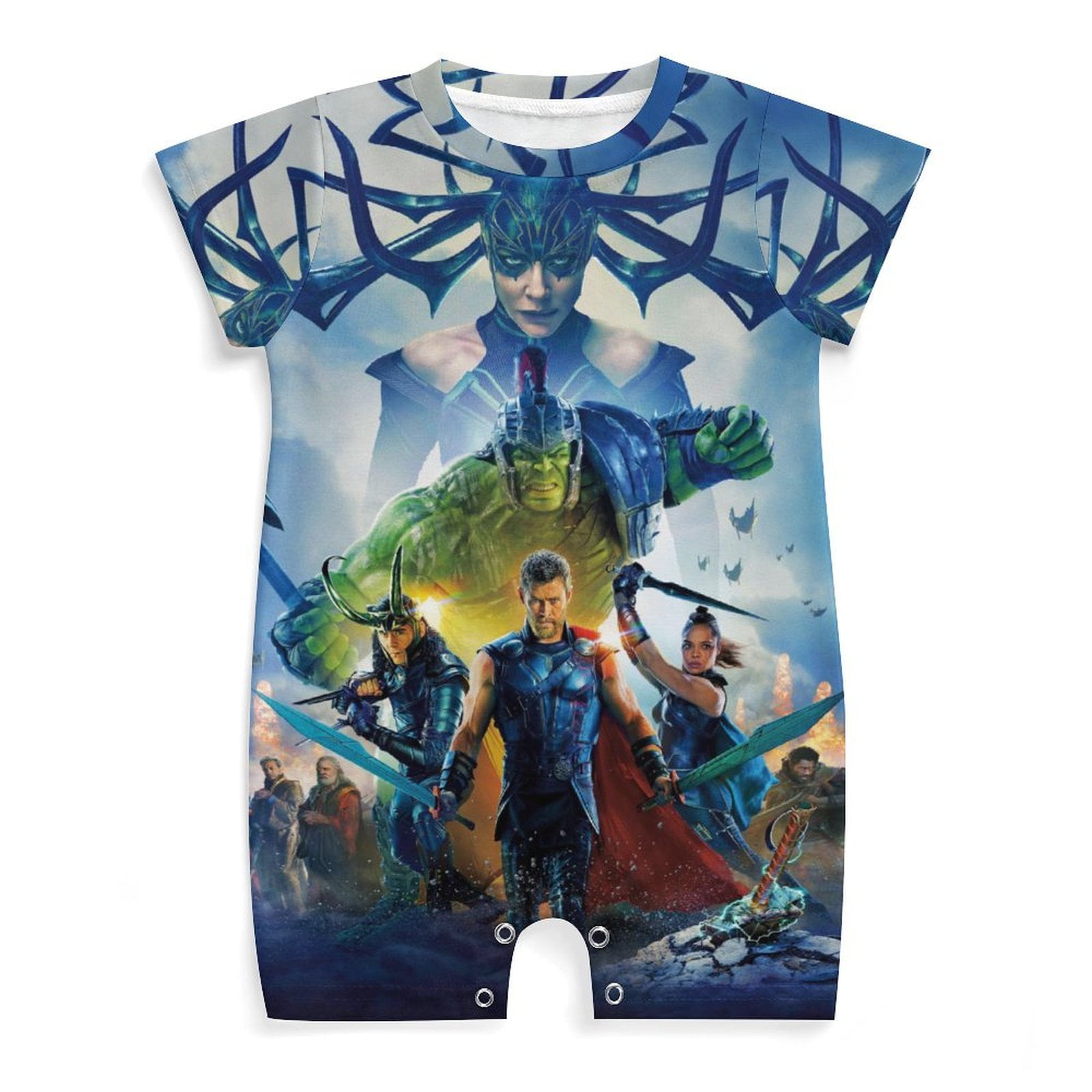 Thor Baby Boy Girl Short Sleeve Romper Clothing Set Print Cartoon Baby ...