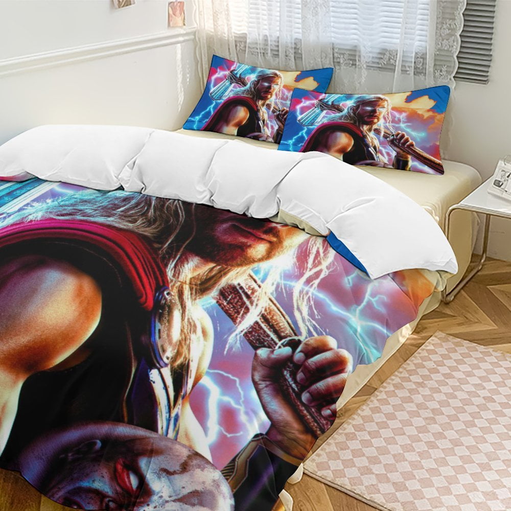 Thor Bedding Comforter Sets, 3-Piece Bedding Set Soft Warm Bed Set with ...