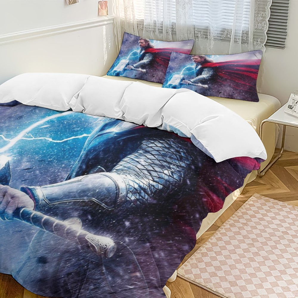 Thor Bedding Comforter Sets, 3-Piece Bedding Set Soft Warm Bed Set with ...