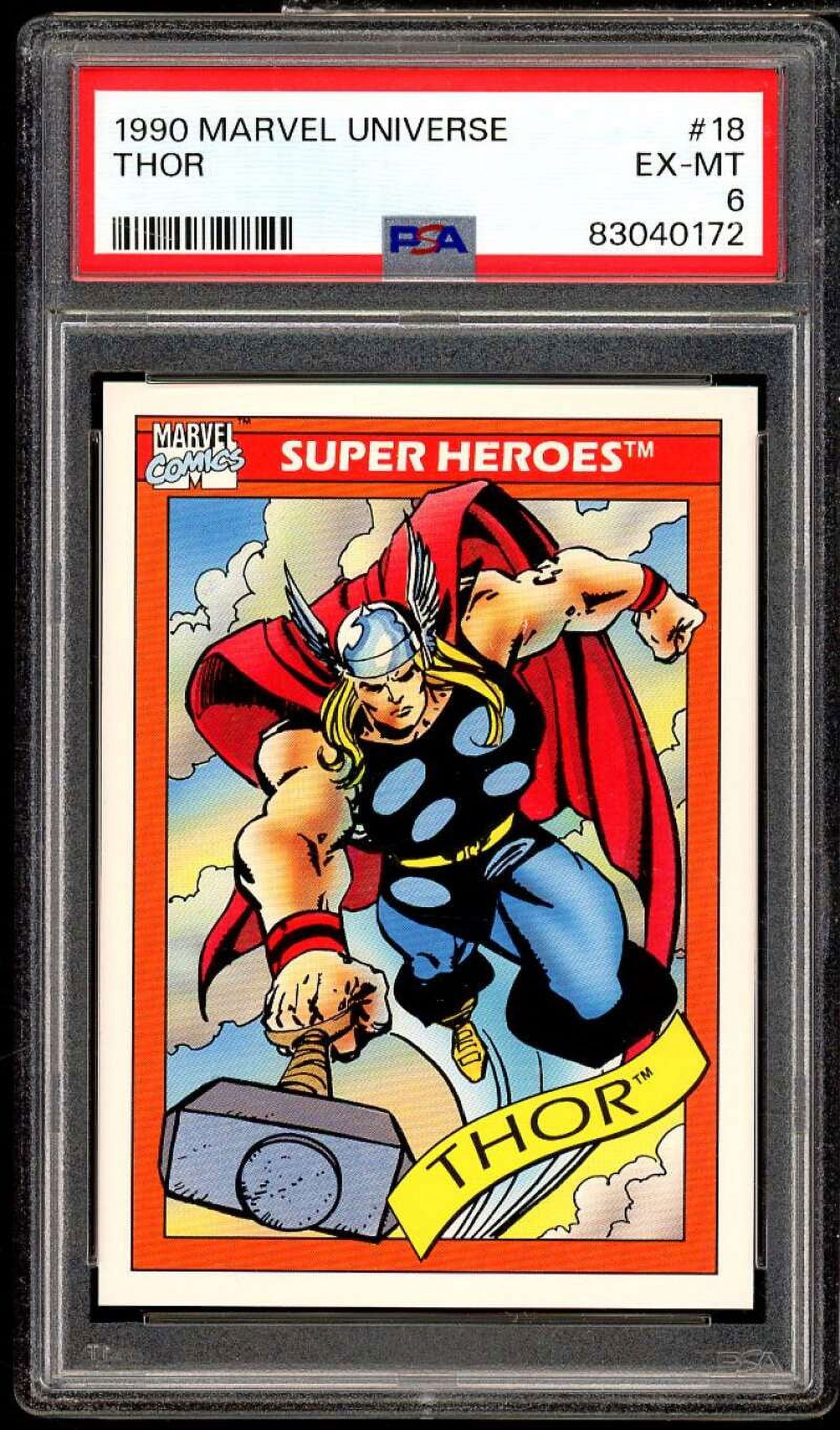 Thor Card 1990 Marvel Universe #18 PSA 6 - Walmart.com