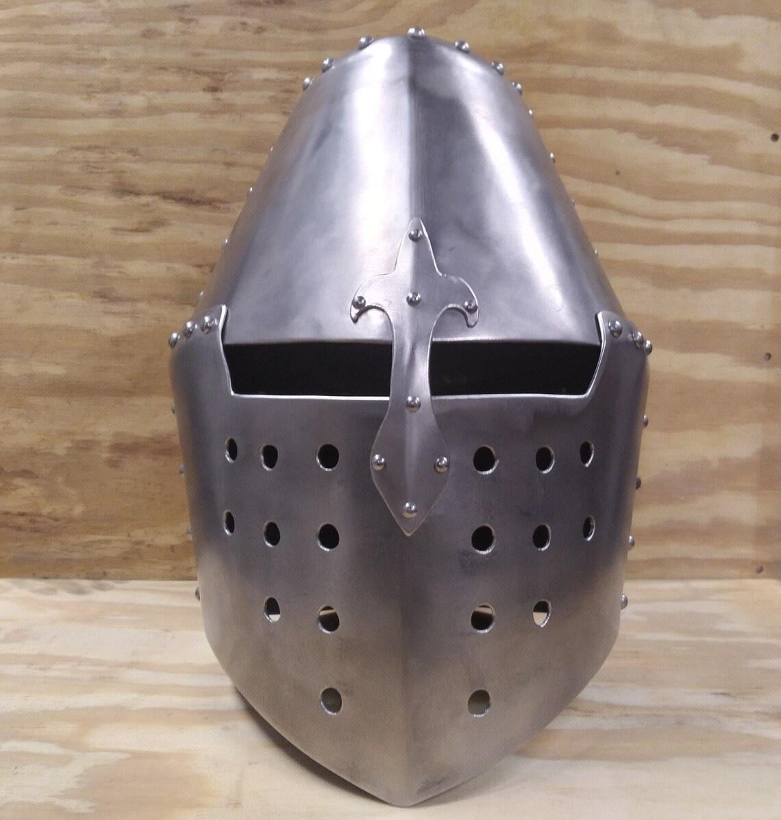 Thor Instruments 18GA SCA Great helmet Helmet LARP Crusader helmet ...