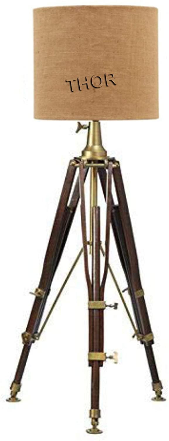 Thor Instruments Antique Nautical Vintage Wooden Tripod Floor Lamp ...