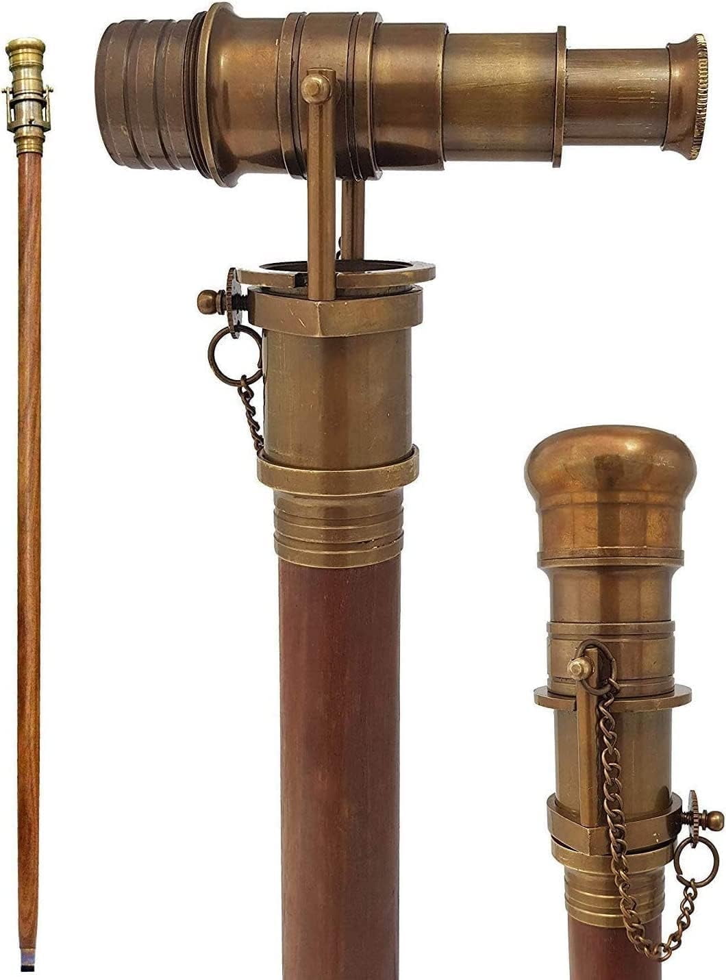 Thor Instruments Beautiful Nautical Antique Finish Walking Stick ...