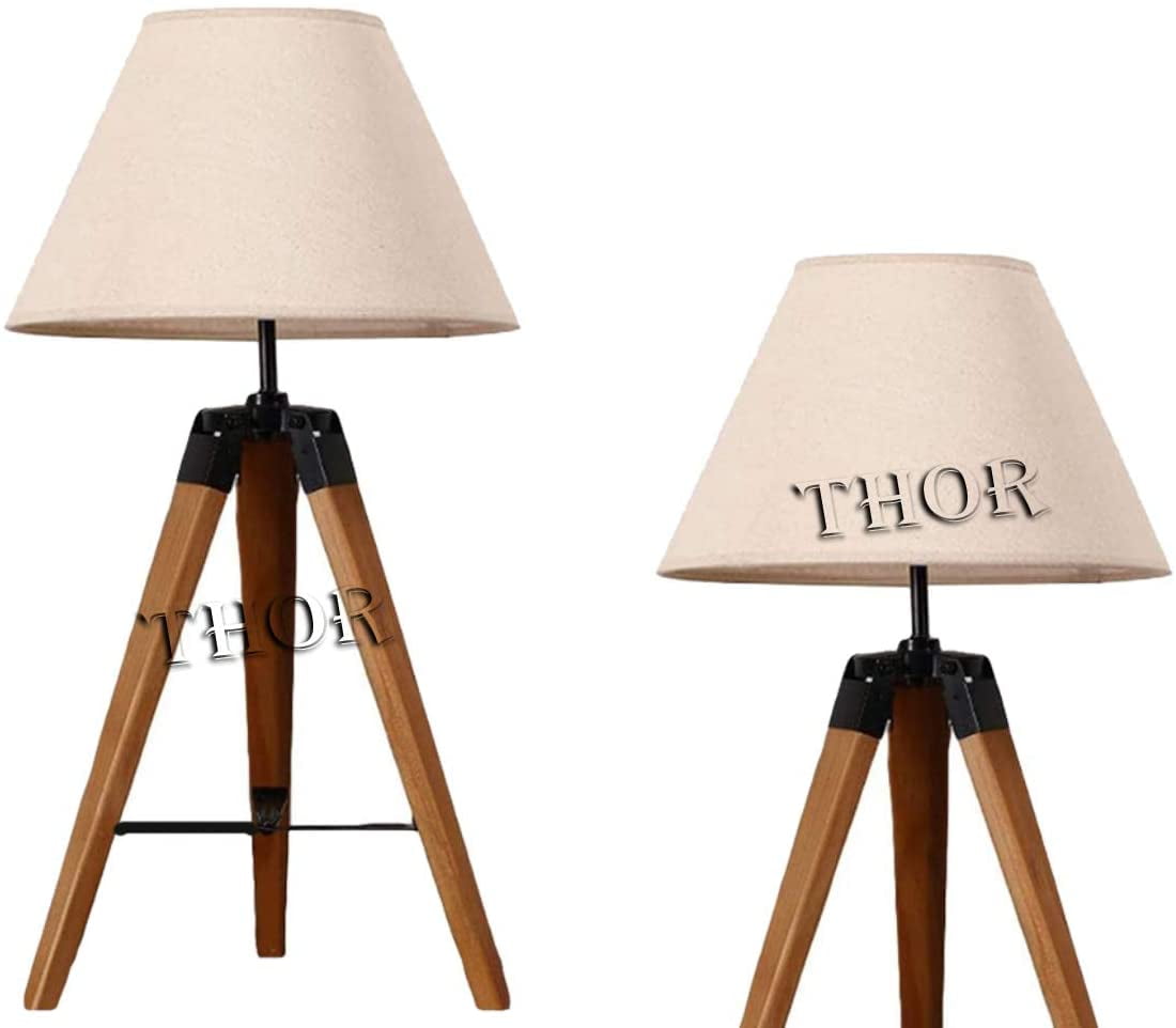 Thor Instruments Nautical Bronze Vintage Table Tripod Lamp Brown Legs ...