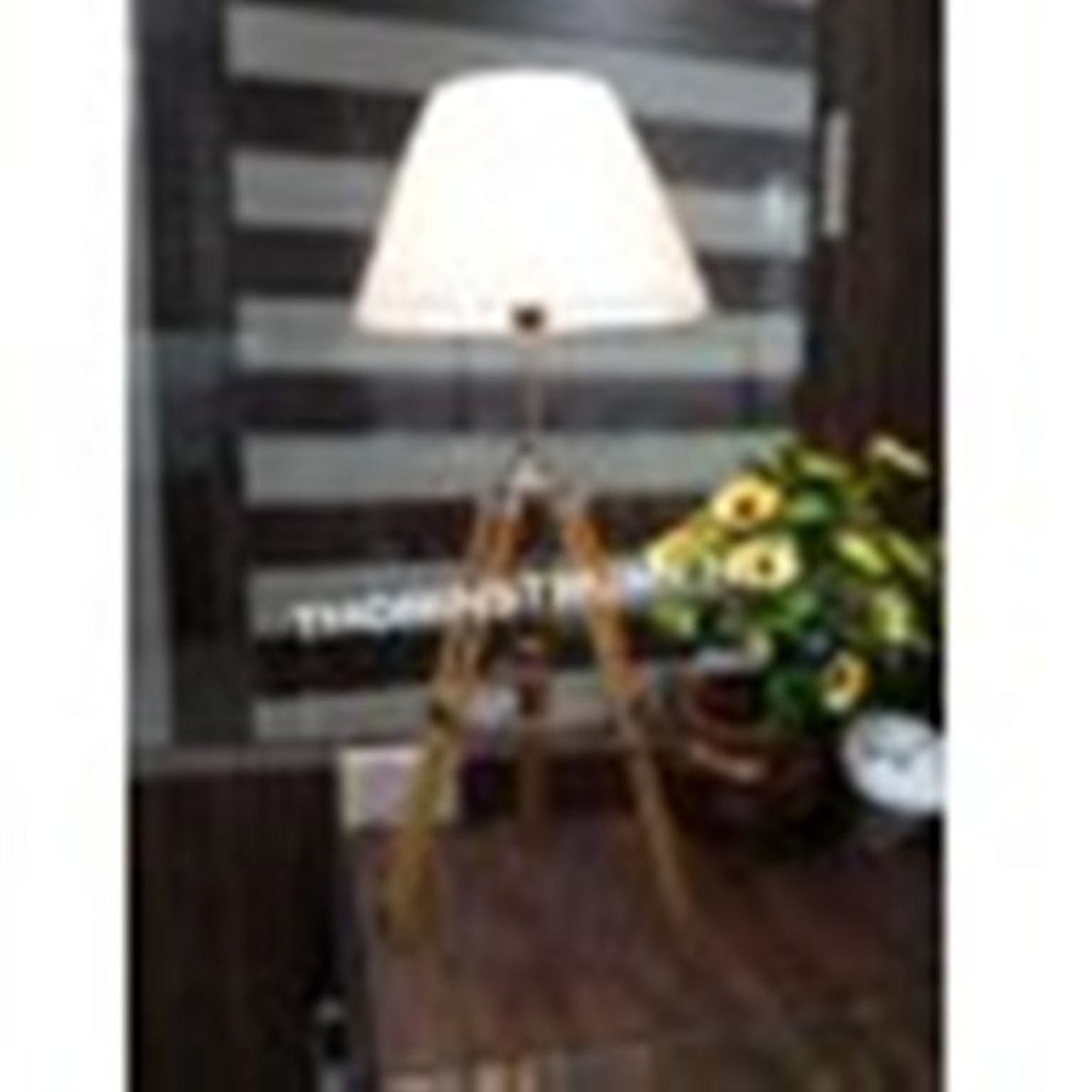 Thor Instruments Vintage Marine Natural Wood Tripod Table Lamp Without ...