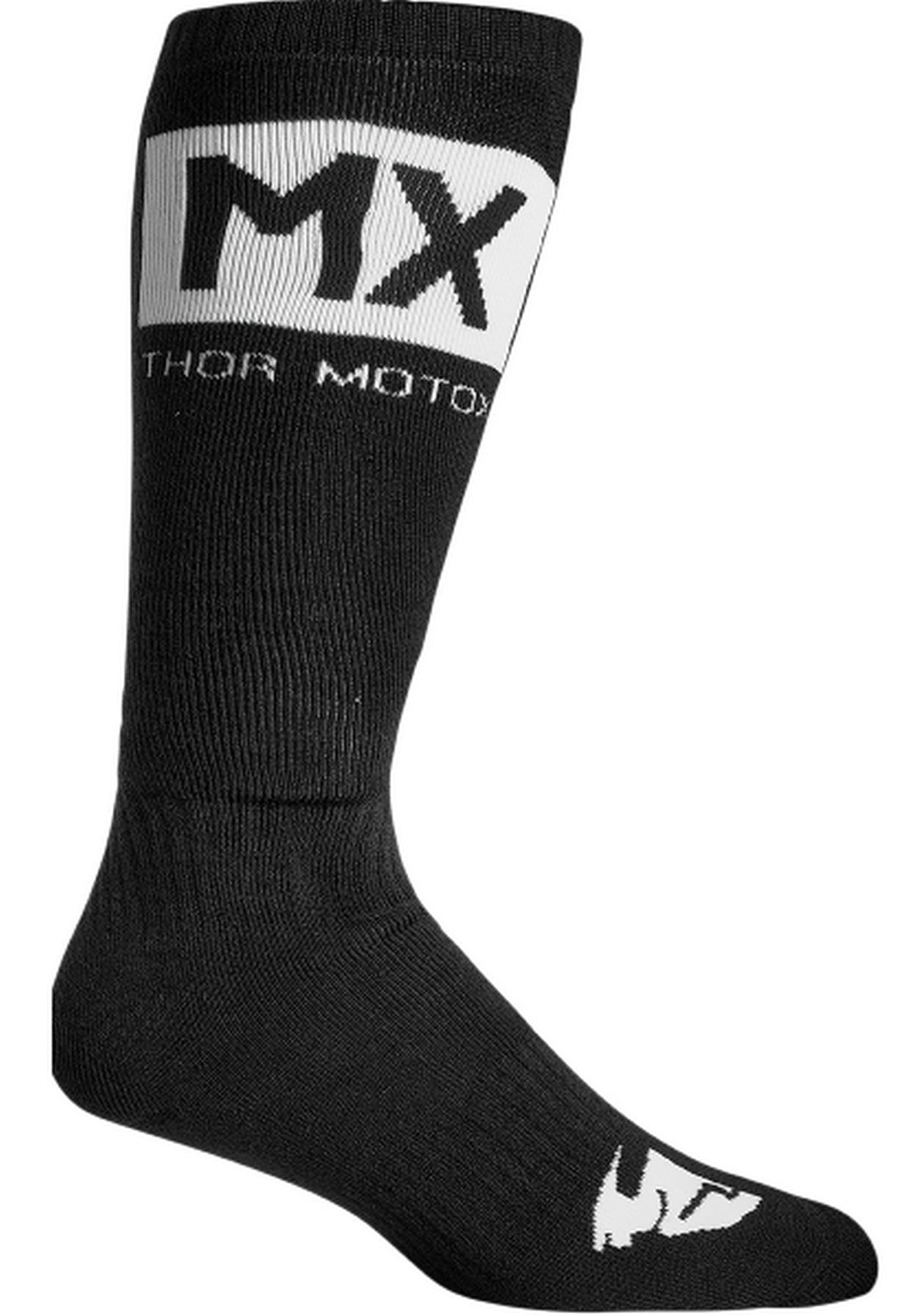 Thor MX Black/White Solid Socks 10-13 USA Adult - Walmart.com