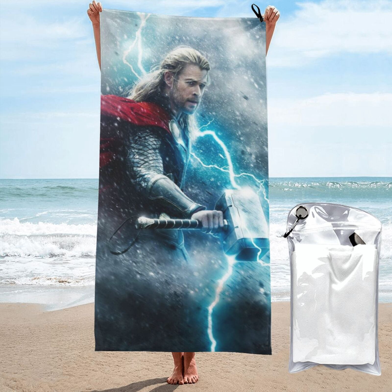 Thor Microfiber Beach Towel – Absorbent Quick Dry Lightweight Sand Free ...