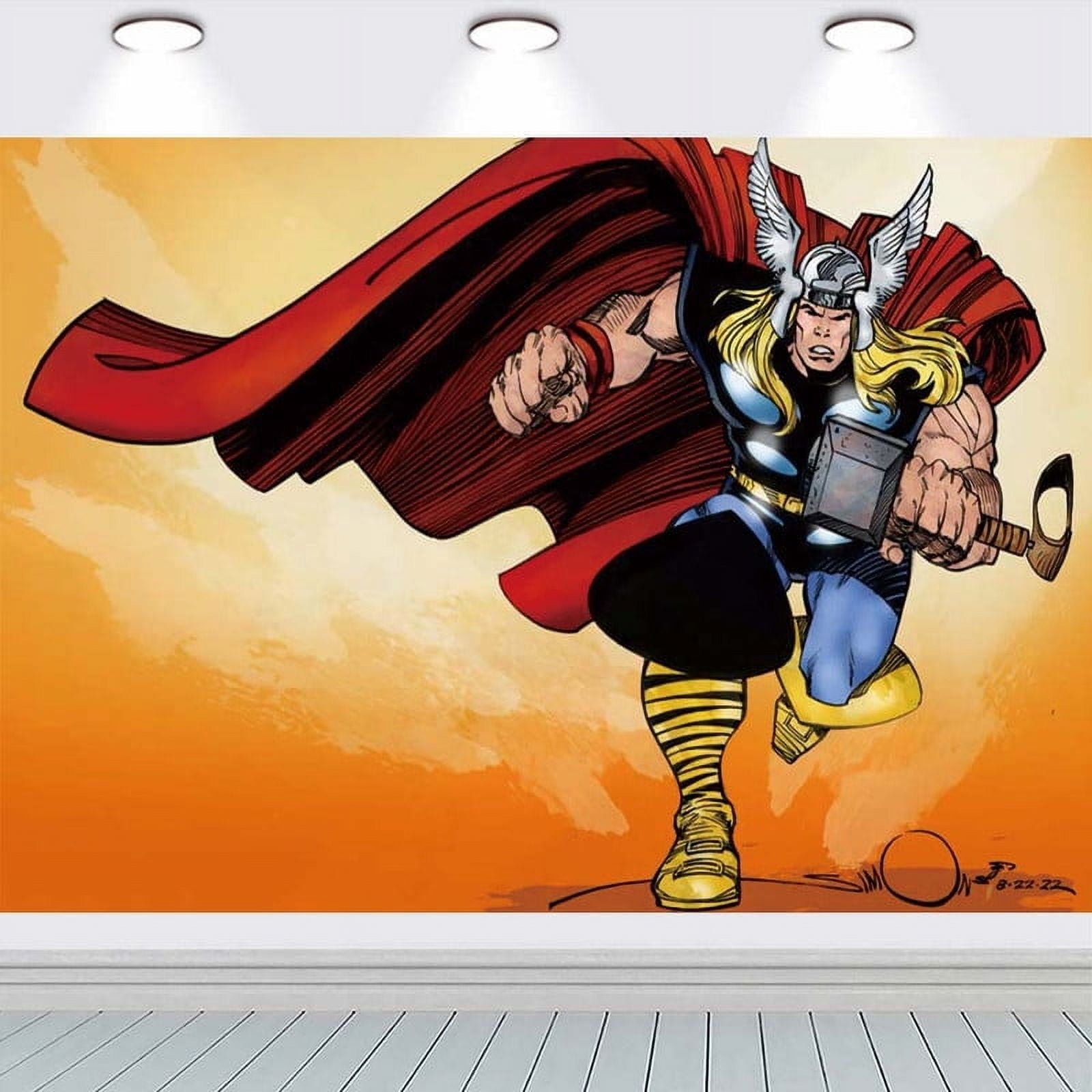 Thor Party Supplies Backdrop Banner Poster Birthday Decorations ...
