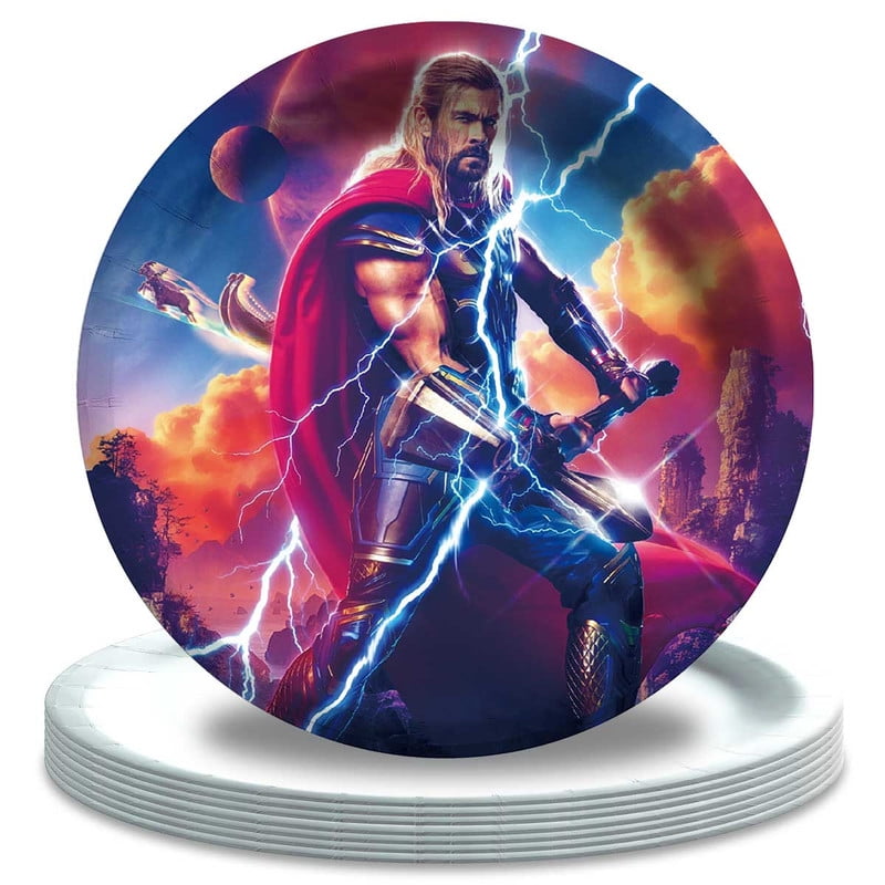 Thor Party Supplies Plates Birthday Decorations Tableware Disposable ...