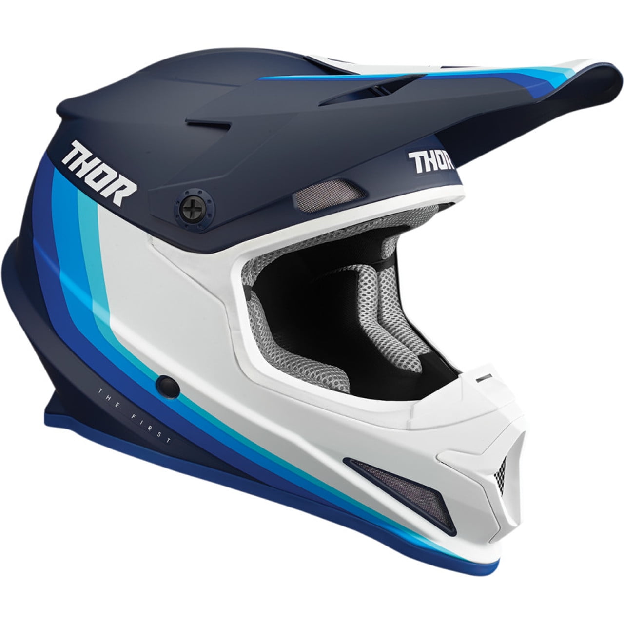 Thor Sector Runner MIPS Offroad Motocross Dirt Bike Helmet - Navy/White ...
